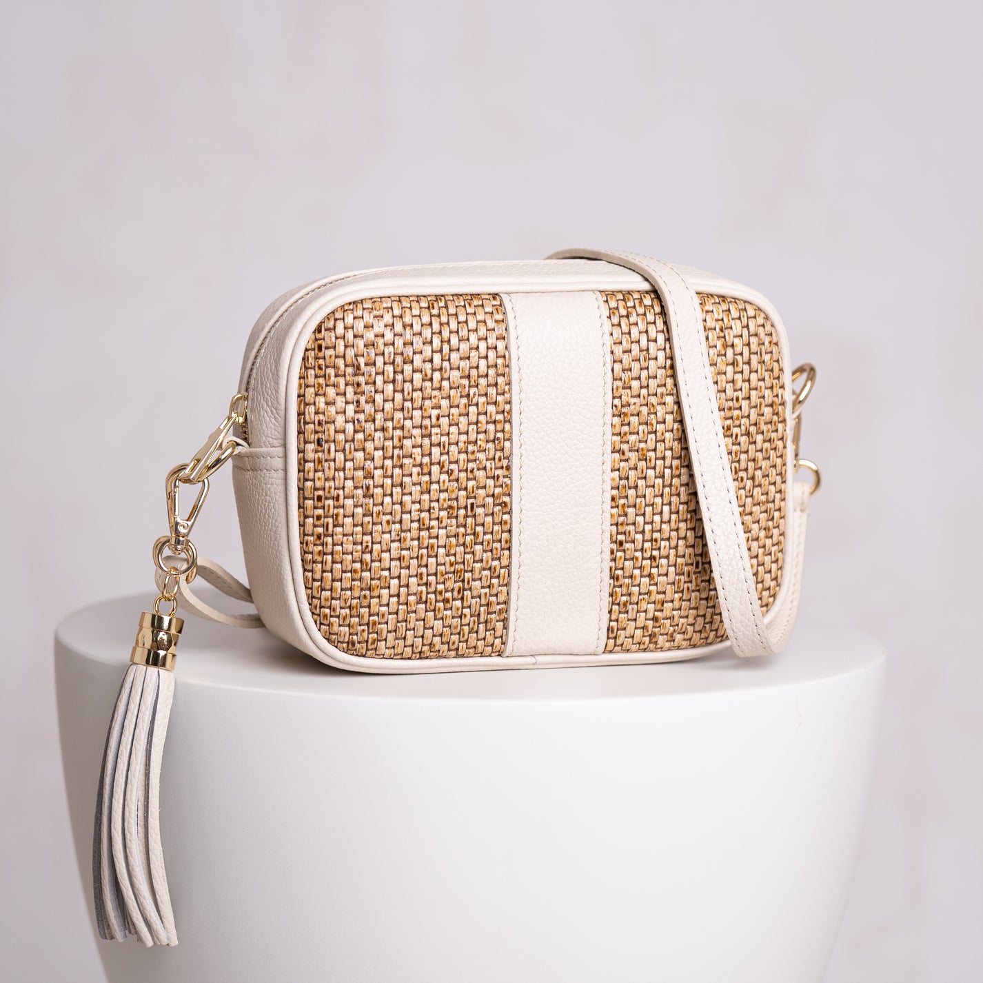 Isobel Personalised Raffia Leather Crossbody Bag – OLIVIA AND GRAY LTD