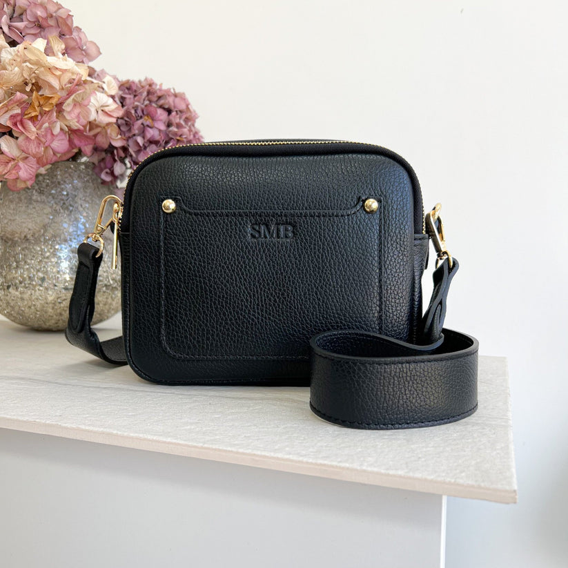 Elizabeth Leather Double Zip Crossbody Bag – OLIVIA AND GRAY LTD