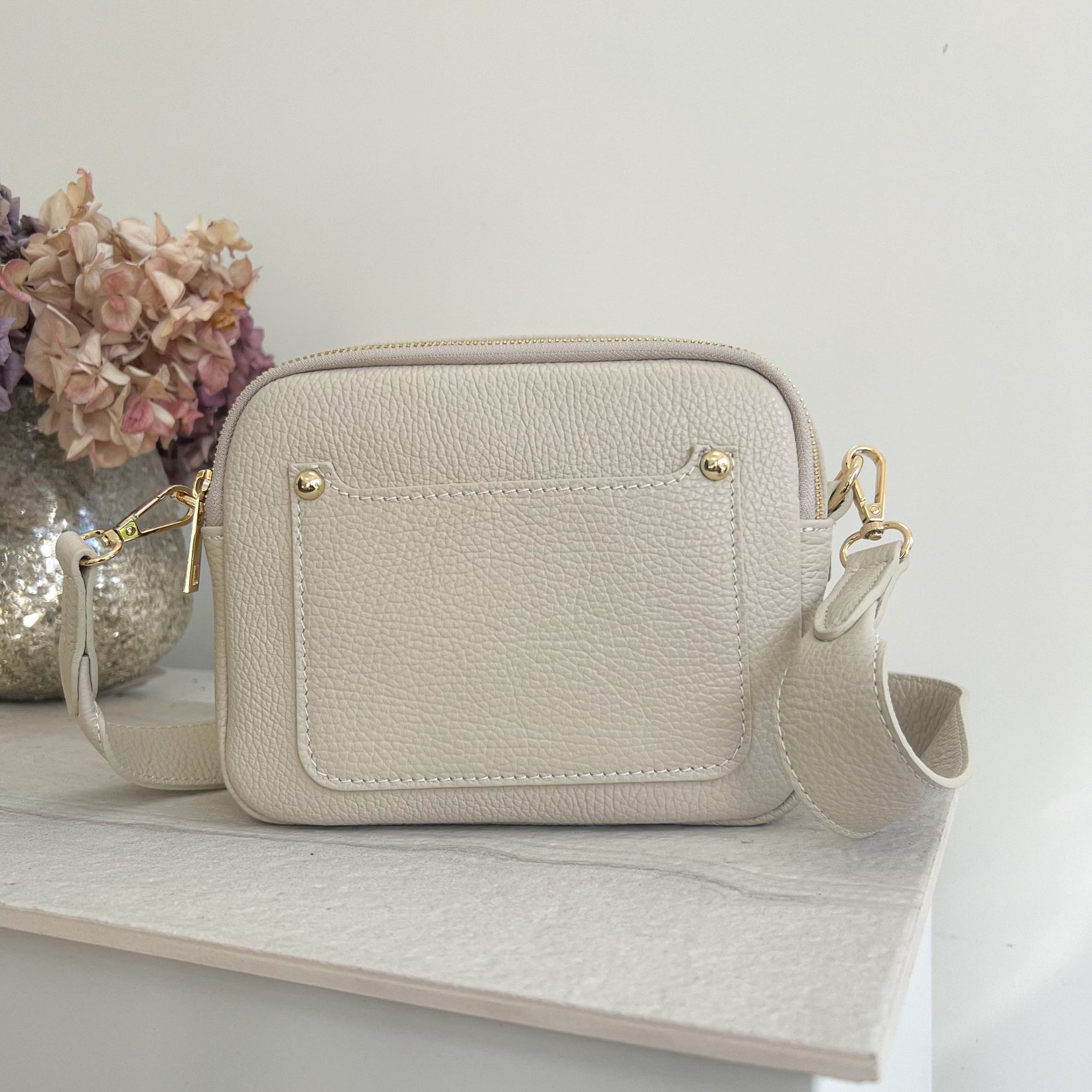 Elizabeth Leather Double Zip Crossbody Bag – OLIVIA AND GRAY LTD