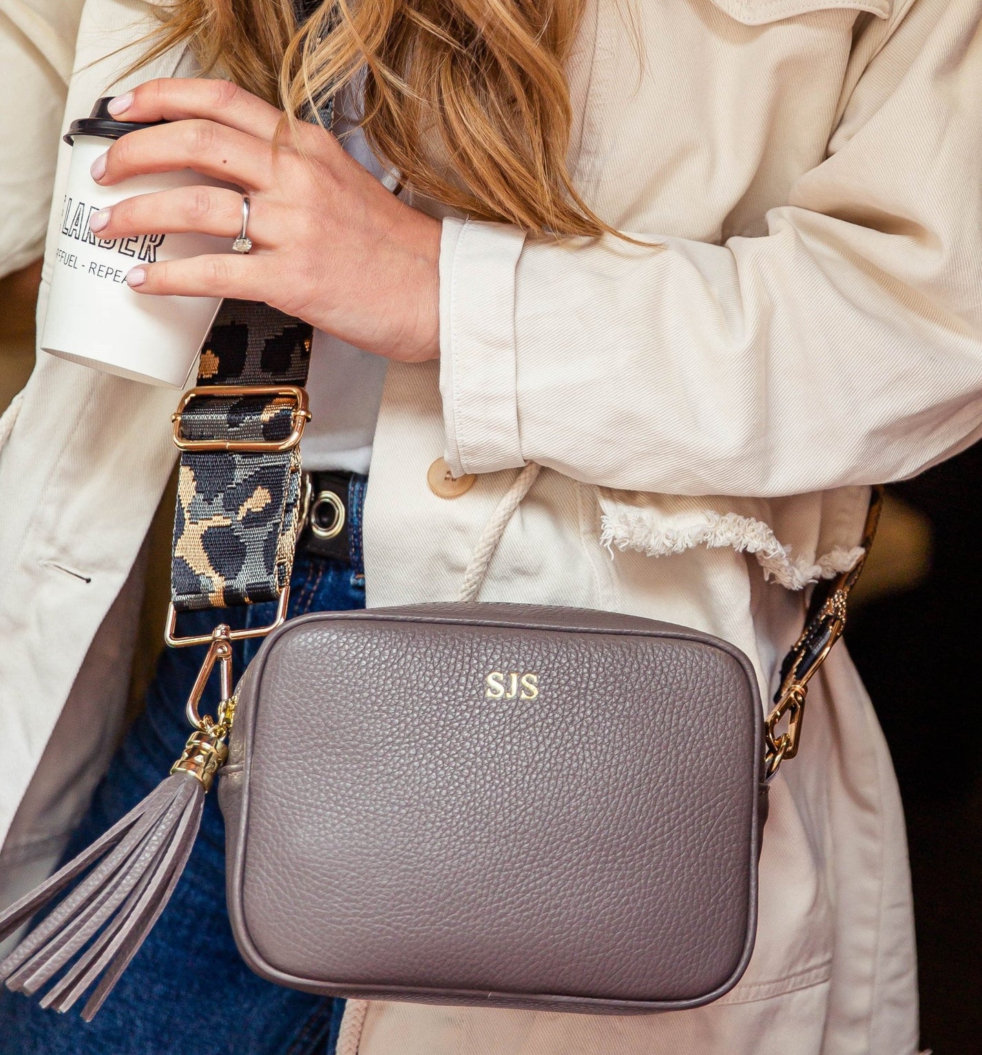 Saskia Personalised Leather Crossbody Bag – OLIVIA AND GRAY LTD